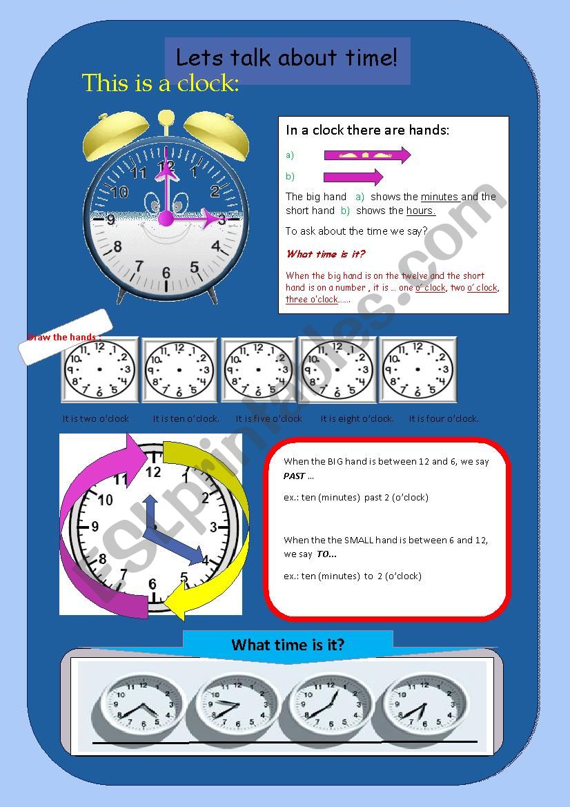 letÂ´s talk about time - ESL worksheet by marmo