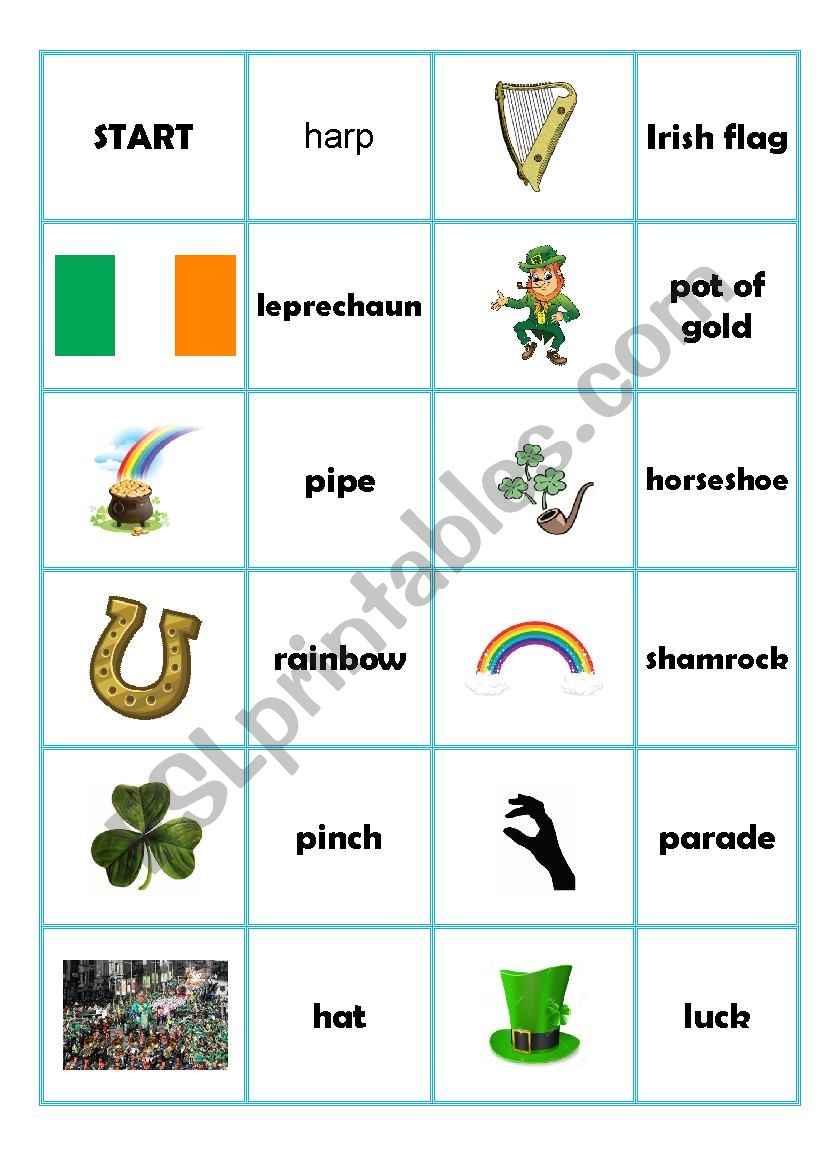 Domino St. Patricks´s Day - ESL worksheet by Anofrieva