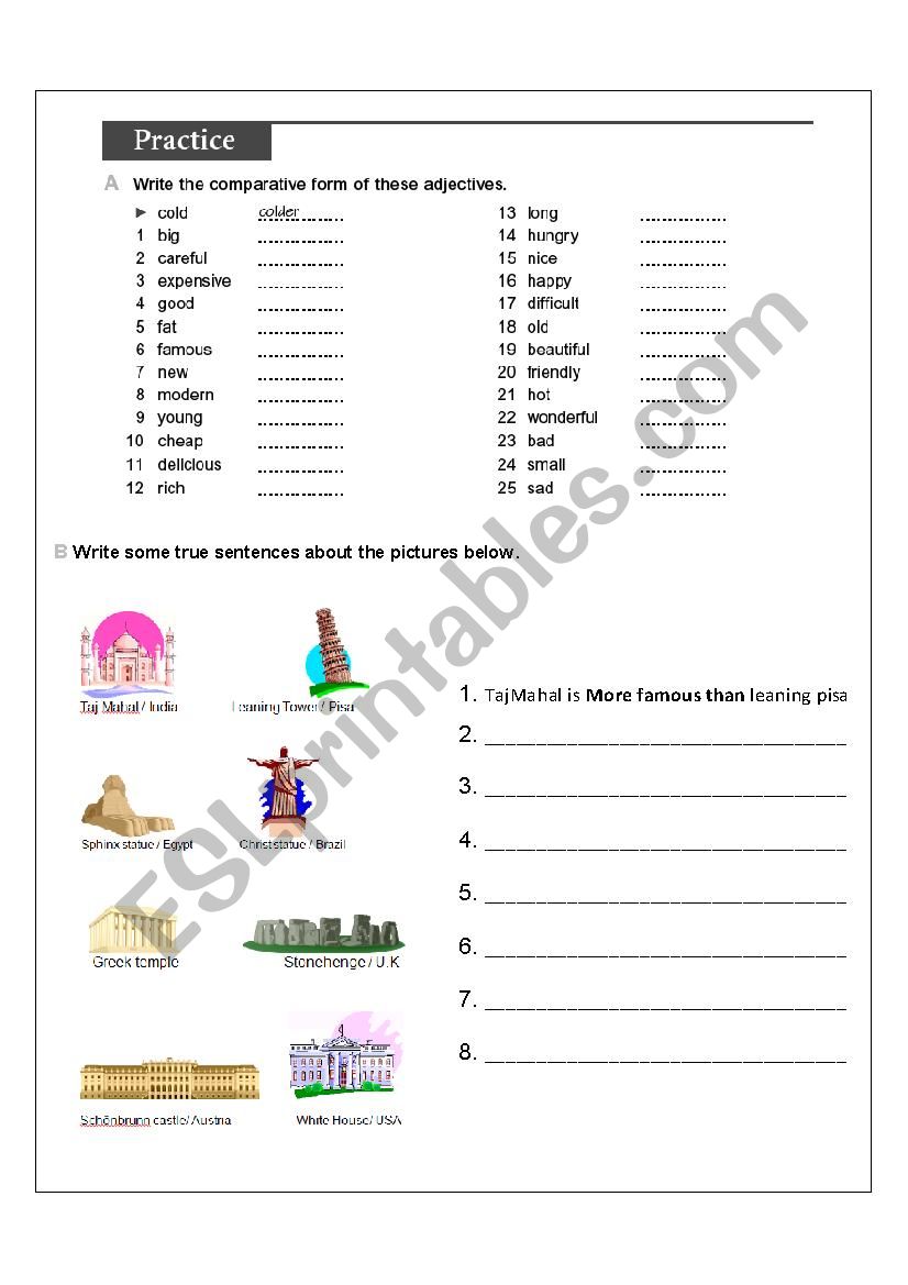 Famous Landmark Comparison