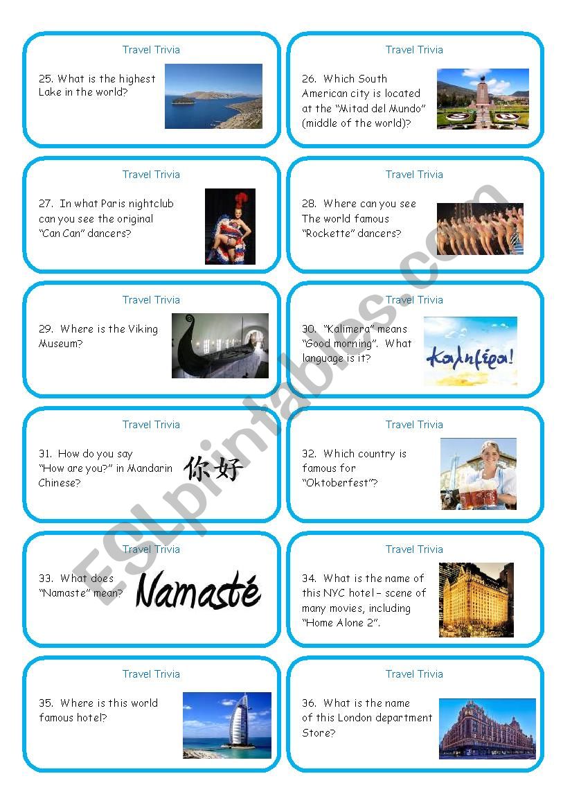 Travel trivia questions and answers 60 photos - Guidebookbali.com