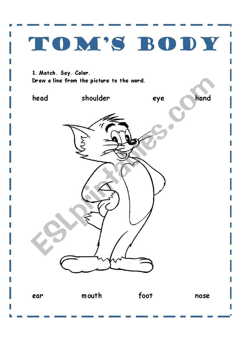 Tom´s Body - ESL worksheet by Azza_20