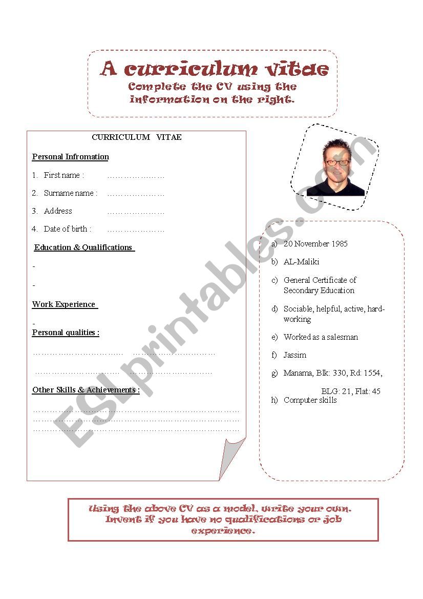 Formal Letter Applying For A Job ESL Worksheet By Abdallah78