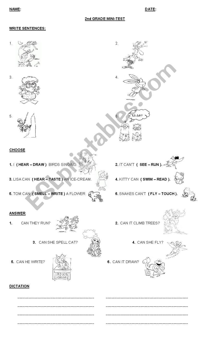 can / can´t - ESL worksheet by paulette85