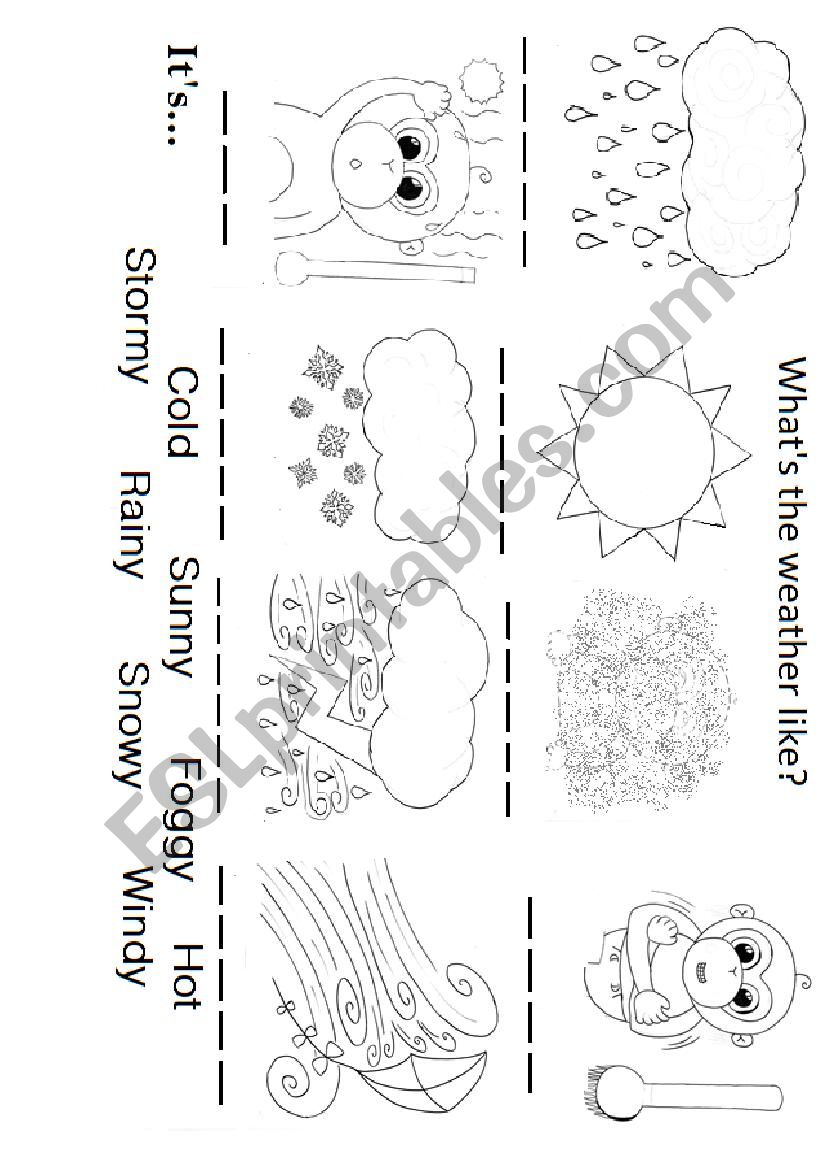 What´s the Weather like? - ESL worksheet by KatefromCanada