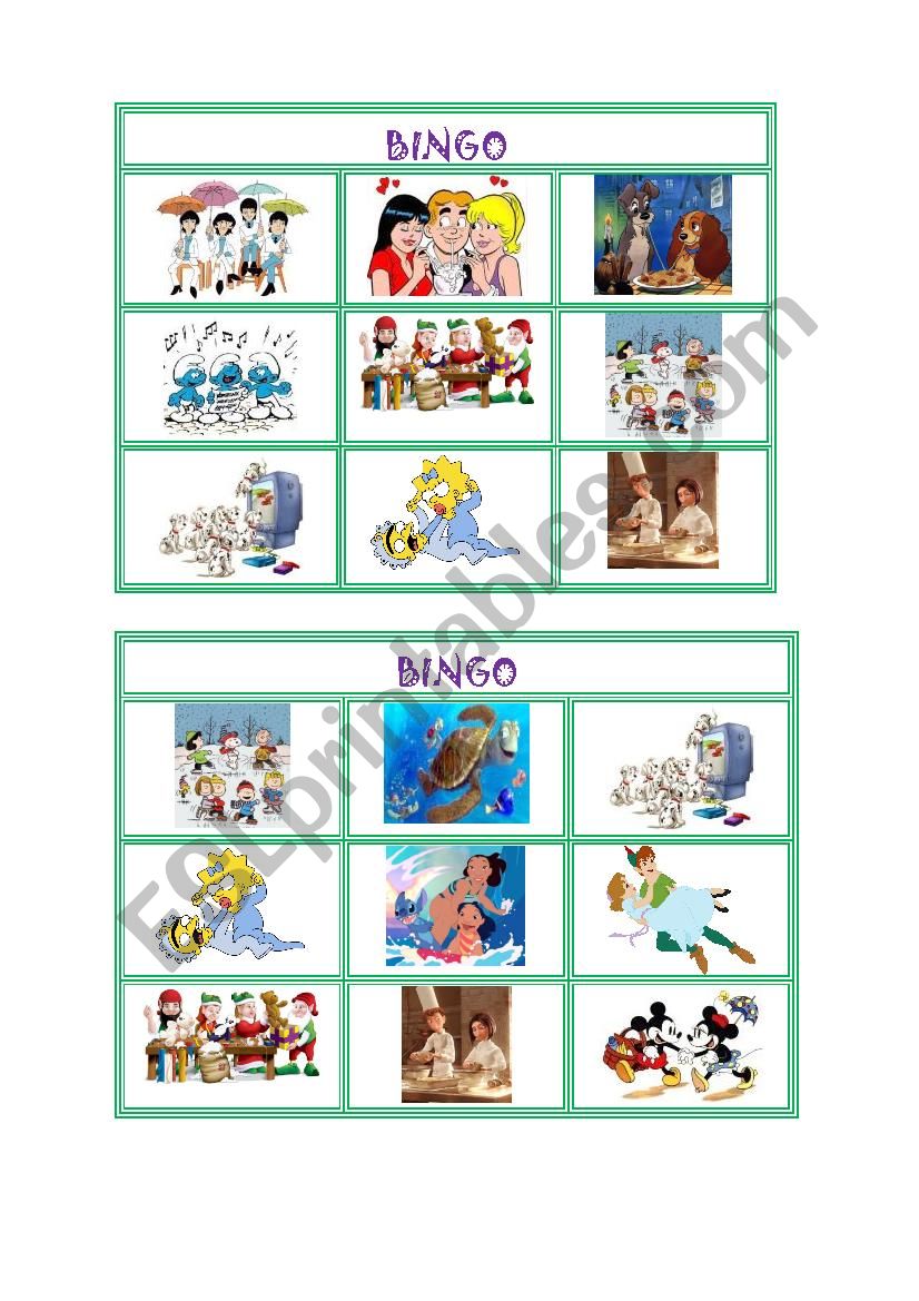 Present Continuous Bingo Esl Worksheet By Lomasbello