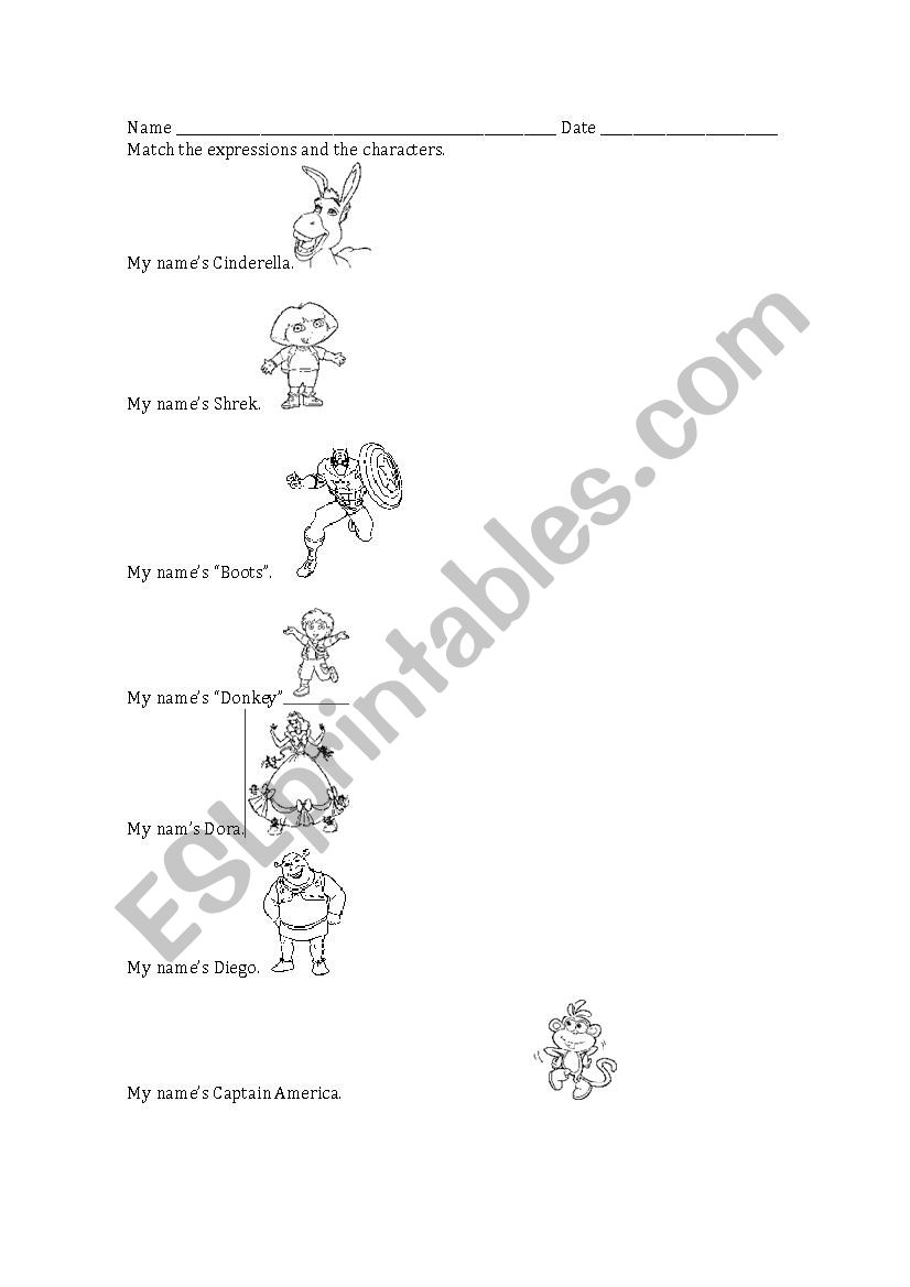 My name´s - ESL worksheet by cuquis