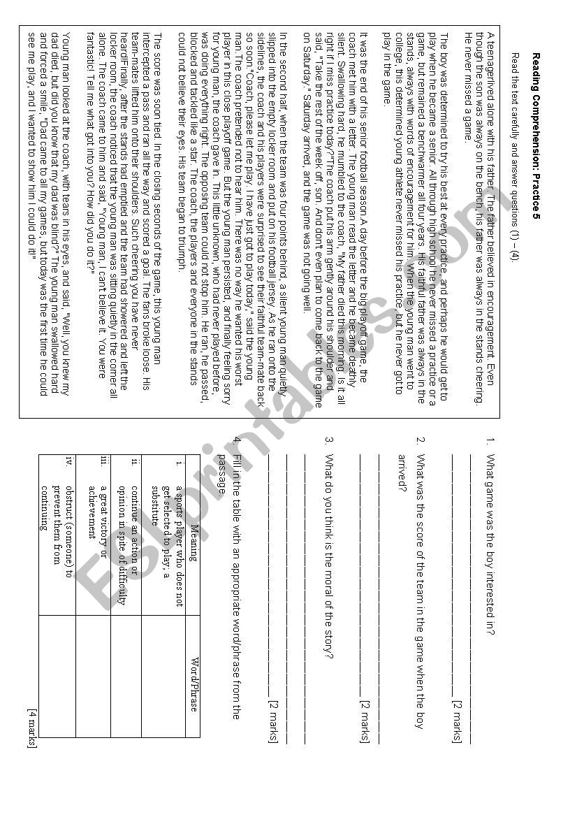 Father´s Eyes - ESL worksheet by Joyce14