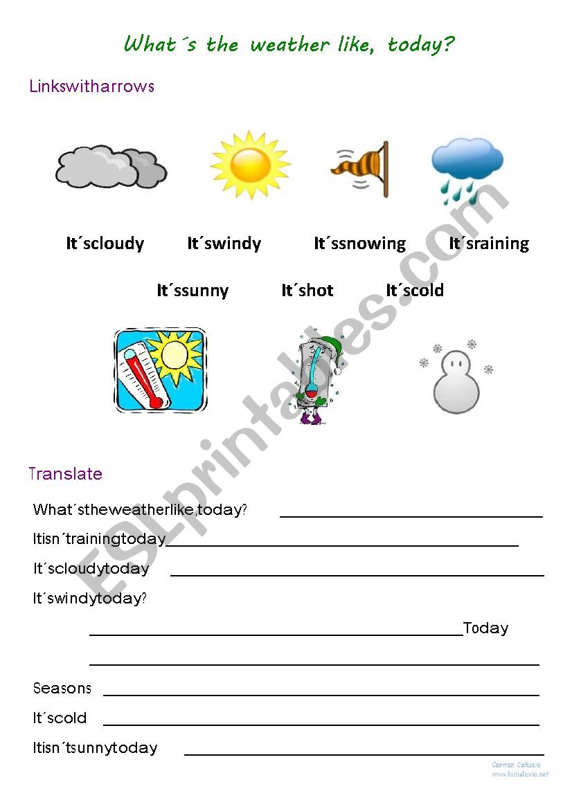 What´s the weather like, today? - ESL worksheet by jorge_figueredo