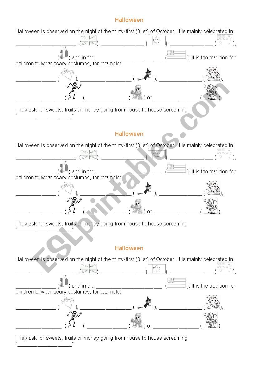 Let´s recap on Halloween - ESL worksheet by punkyscoby