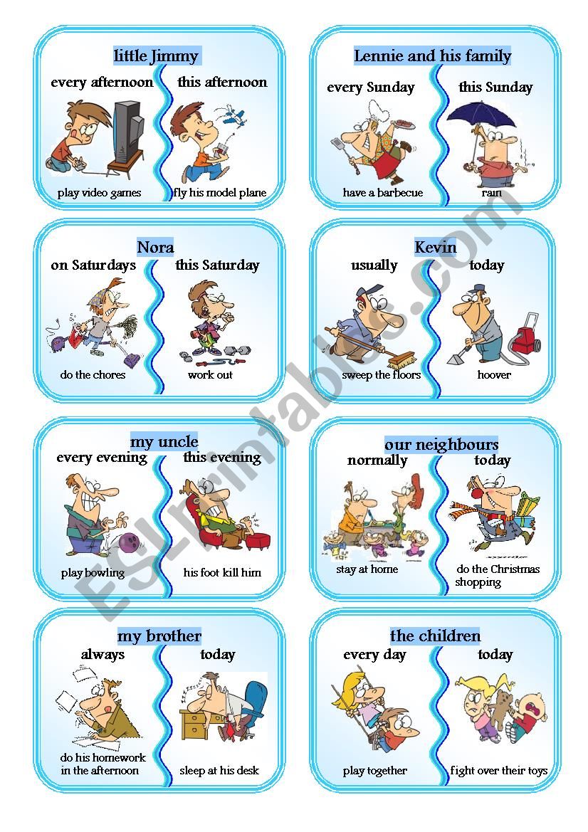 SPEAKING PRACTICE 1 Present Simple Vs Present Progressive ESL 
