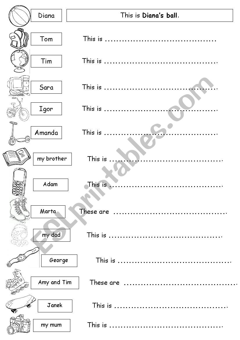 Saxon Genitive / Possessive Â´s - ESL worksheet by Anna2-20