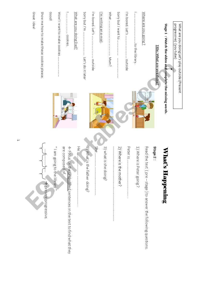 What´s happening - ESL worksheet by fafi