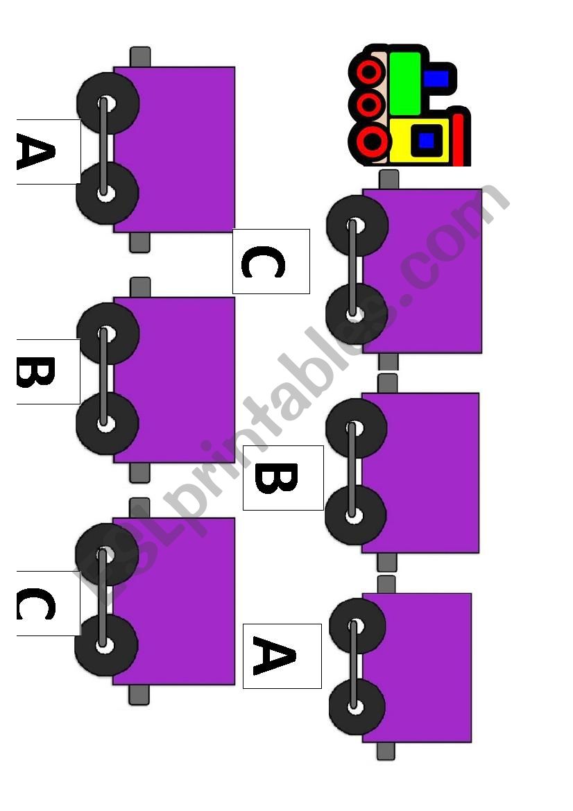 ABC train for small kids - ESL worksheet by afireinnight