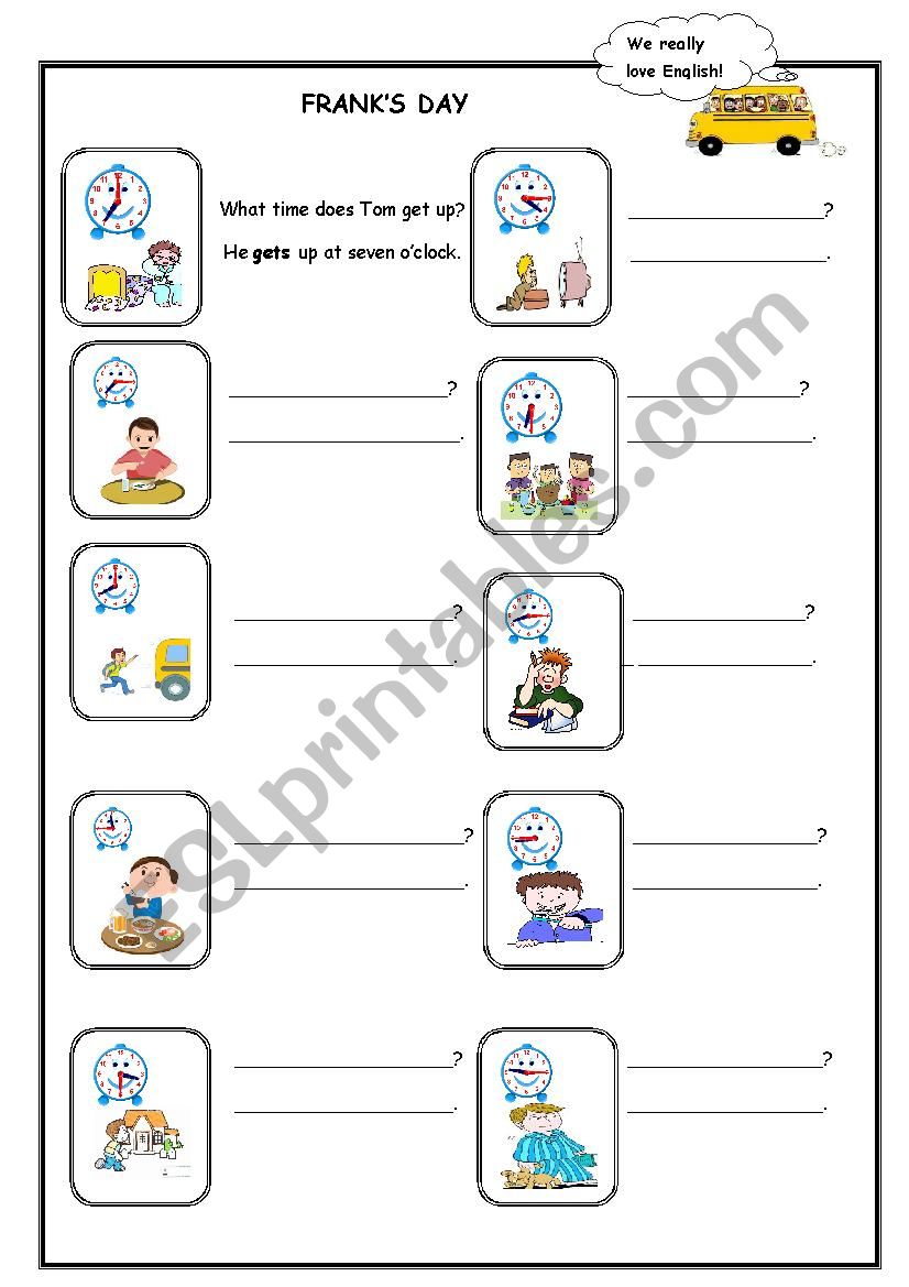 frank´s day - ESL worksheet by my miracle