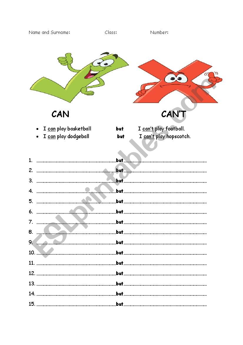 I can ............. but I can´t ............... - ESL worksheet by ...