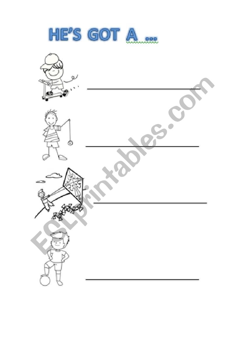 He/she´s got... - ESL worksheet by jgq15