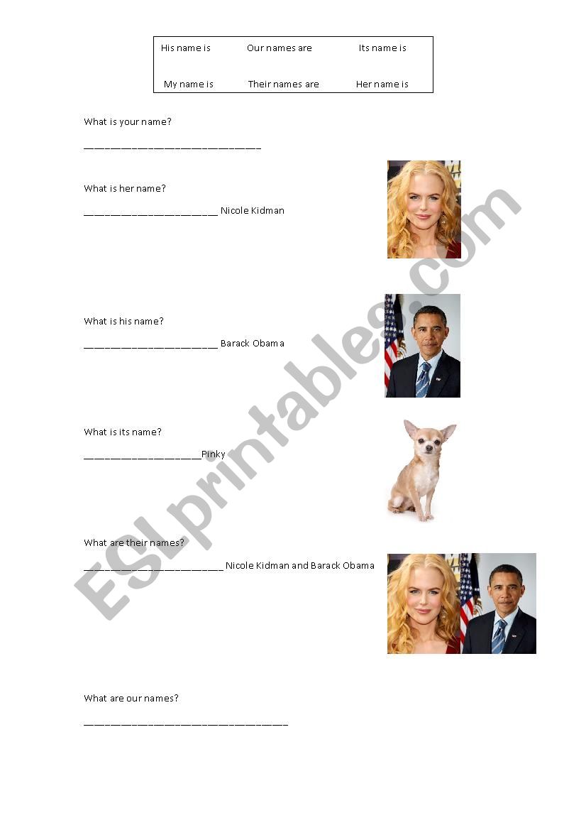 What´s your name? - ESL worksheet by Antonella4593