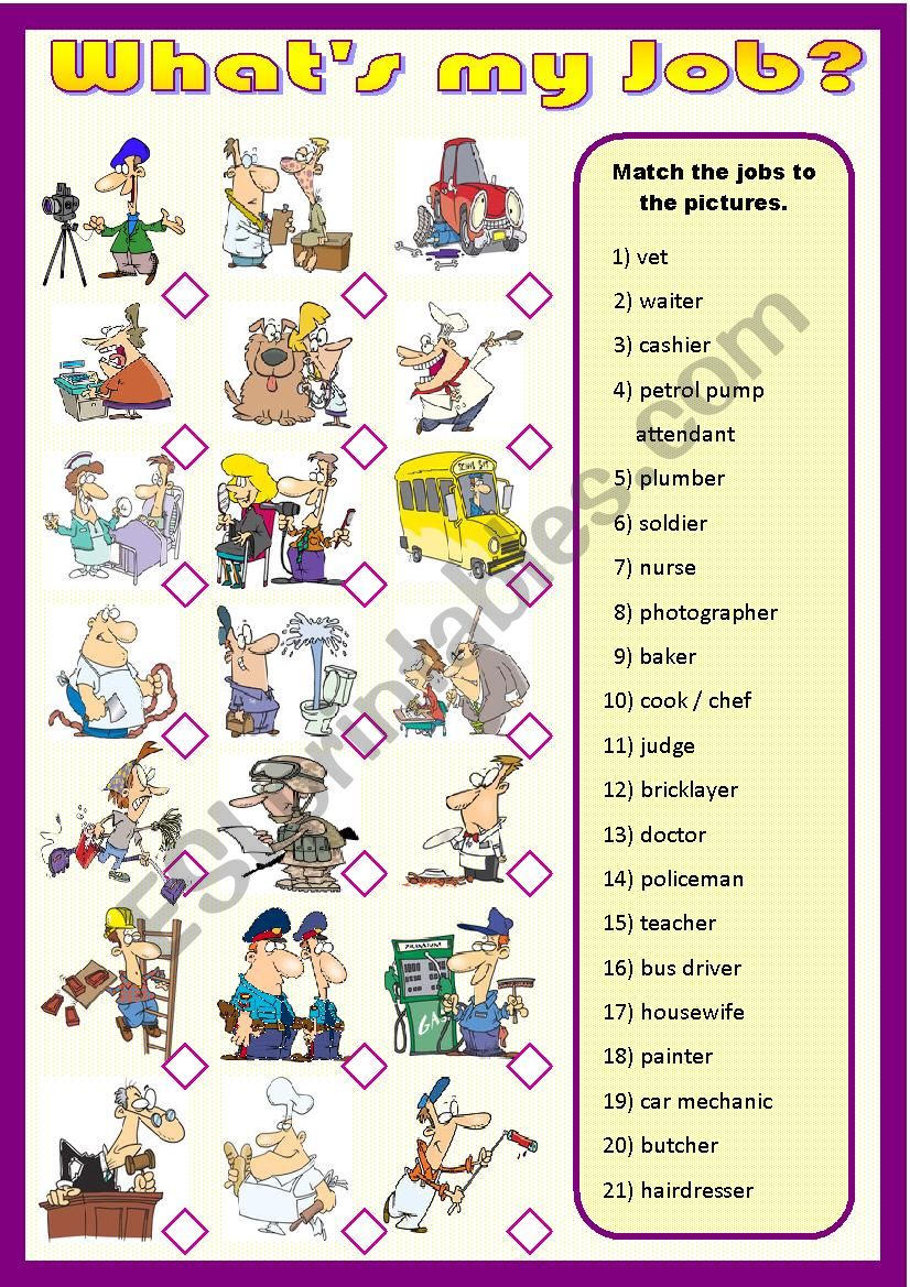 What´s my Job? - ESL worksheet by Krümel