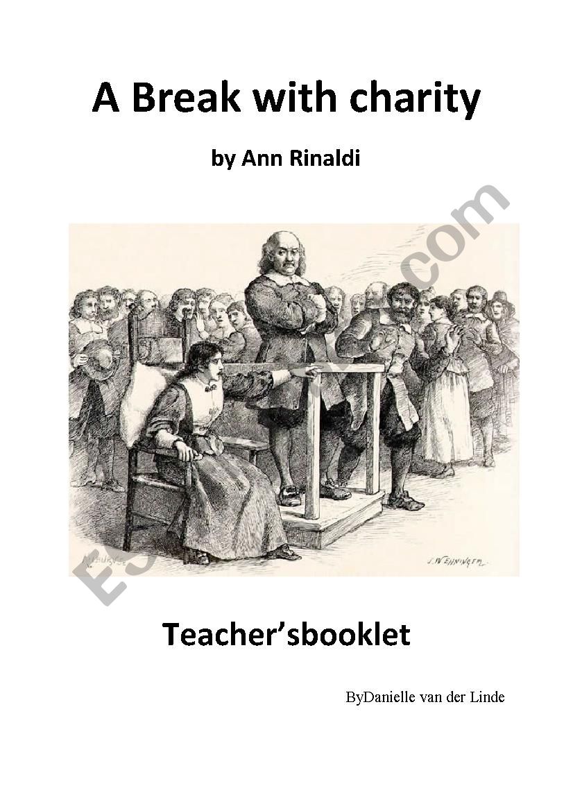 a break with charity teacher´s booklet - ESL worksheet by djamvdlinde