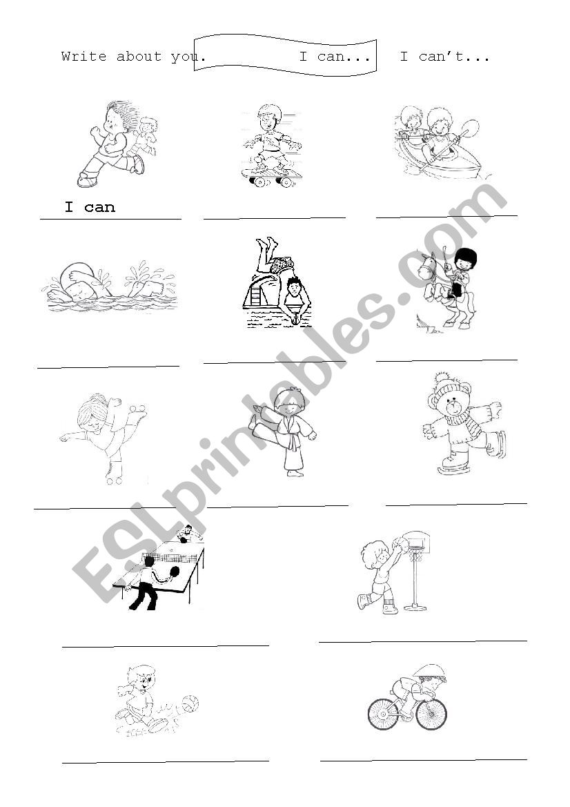 I can I can´t - ESL worksheet by Paula_2