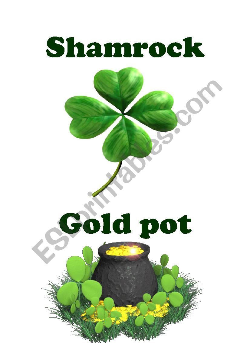 St Patrick´s Day FLASH-CARDS - ESL worksheet by anaolmoj