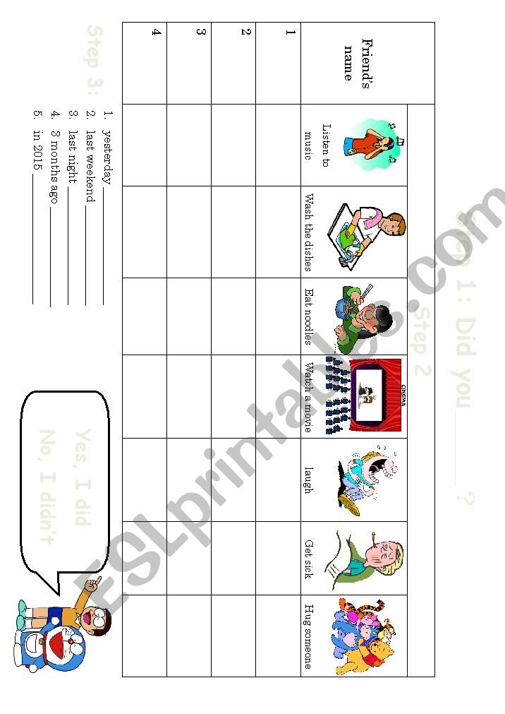 did and didn´t - ESL worksheet by nanaxx