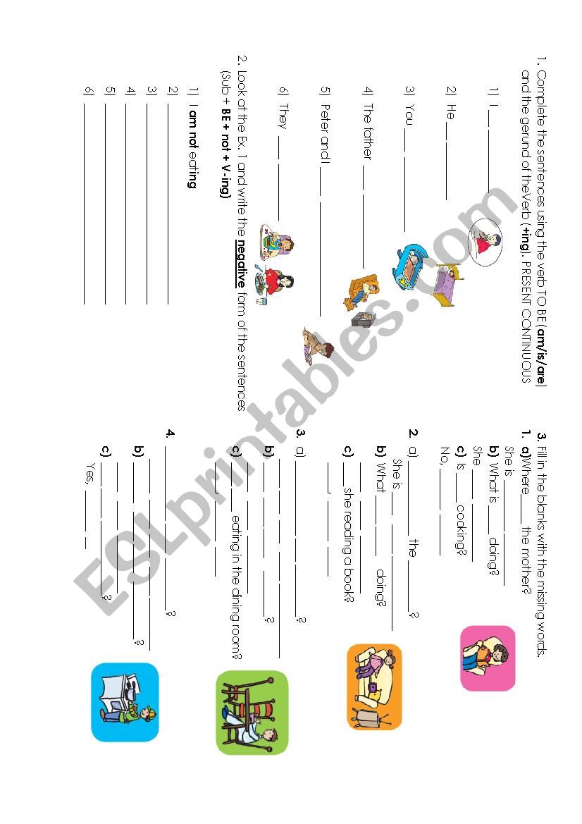 PRESENT CONTINUOUS YES/NO QUESTIONS - ESL worksheet by AMMY_J7