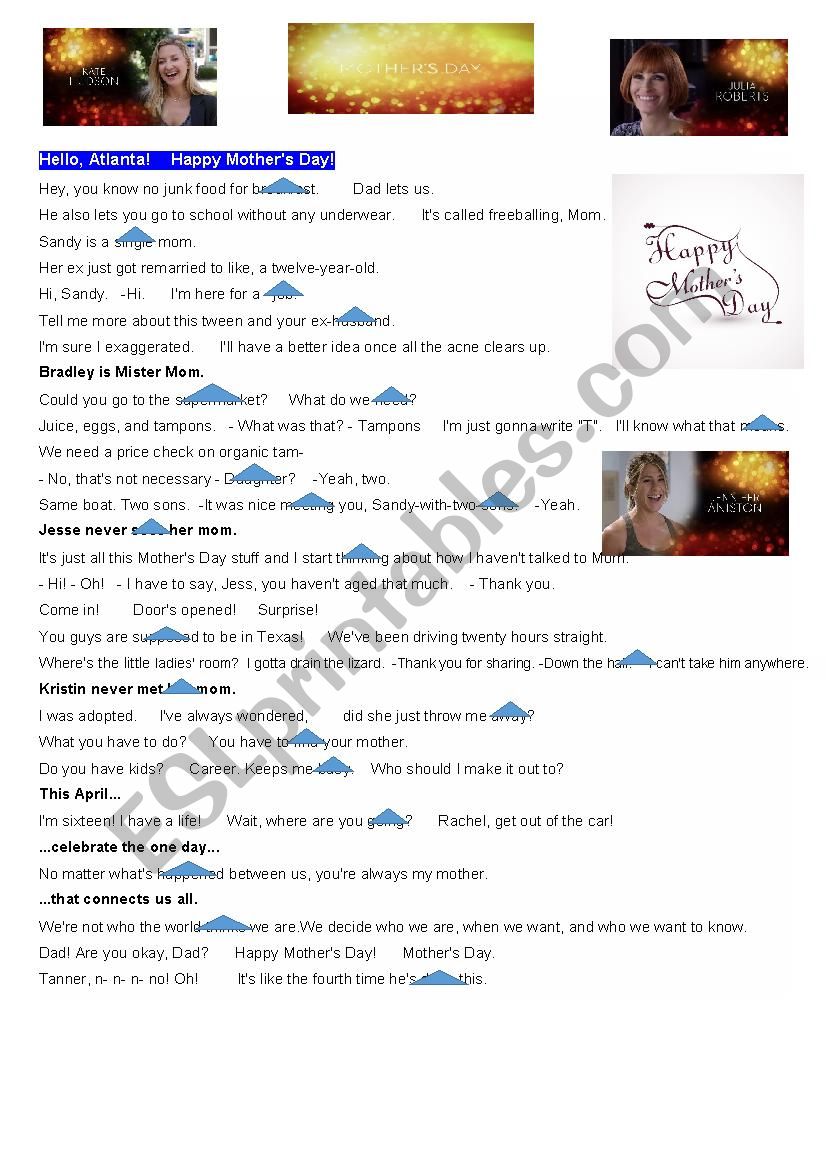 HAPPY MOTHER´S DAY! - ESL worksheet by bernicegalaz
