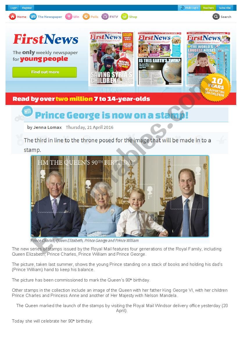 Celebrate the Queen´s birthday - ESL worksheet by carinelaurent