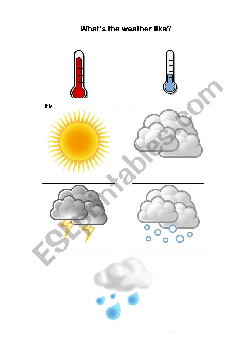 What’s the weather like? - ESL worksheet by crisgy