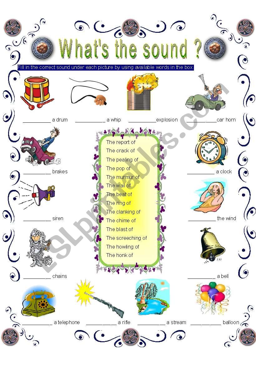 What´s the sound - ESL worksheet by zhlebor