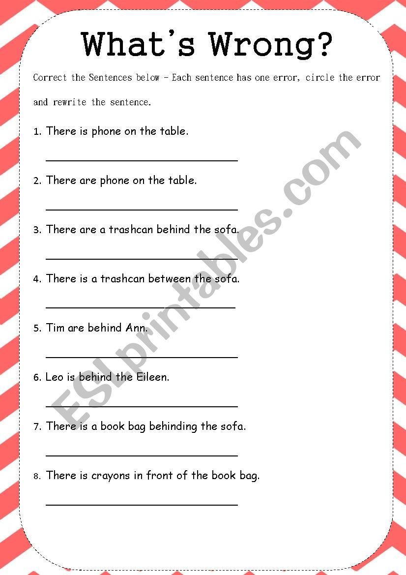 What´s Wrong Correct the error - ESL worksheet by mt7913