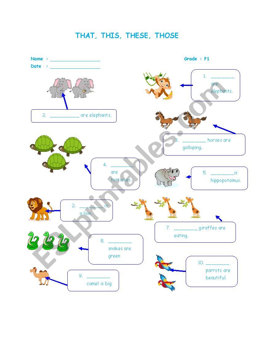 That is, this is, these are, those are - ESL worksheet by juliecraft