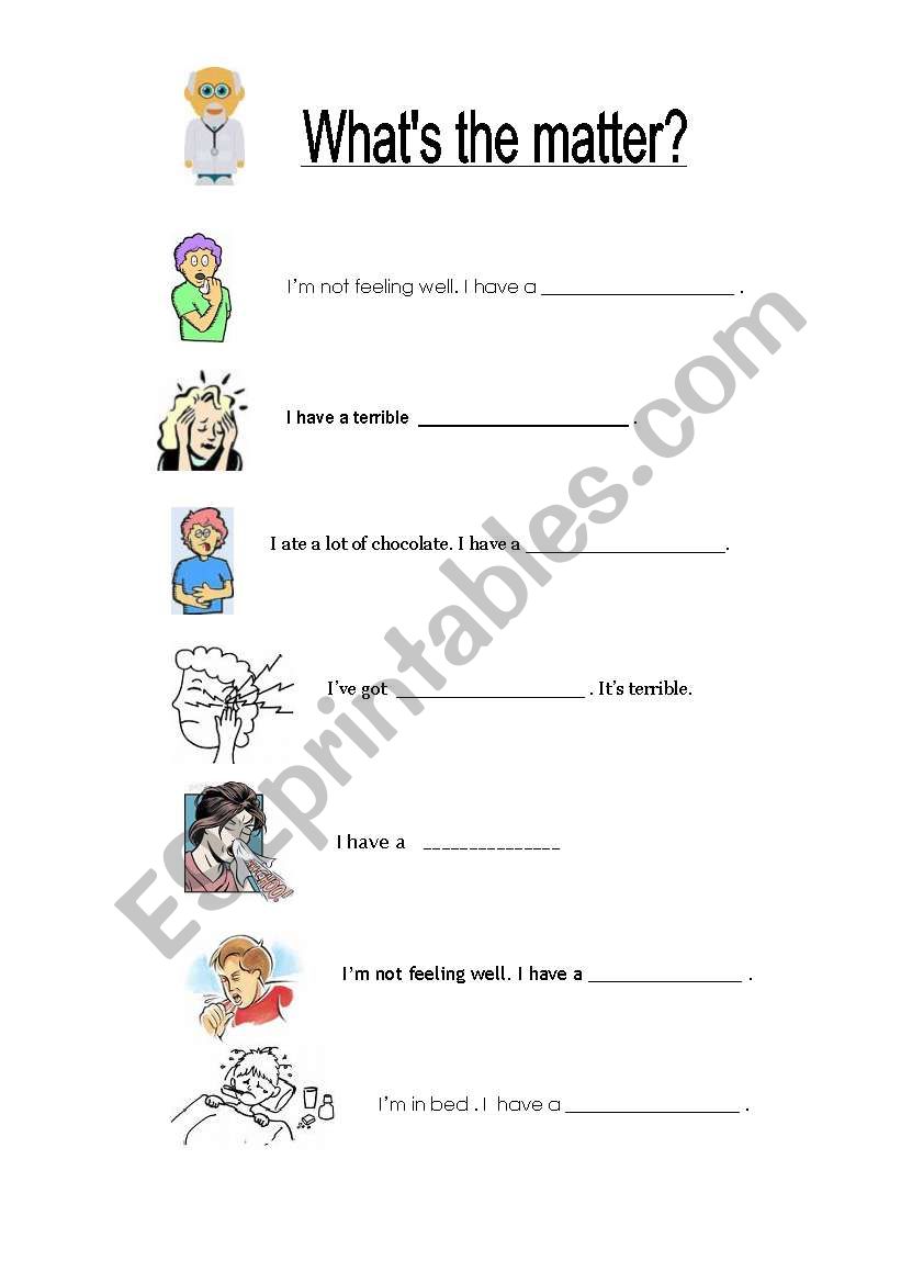 What´s the matter? - ESL worksheet by solifranc