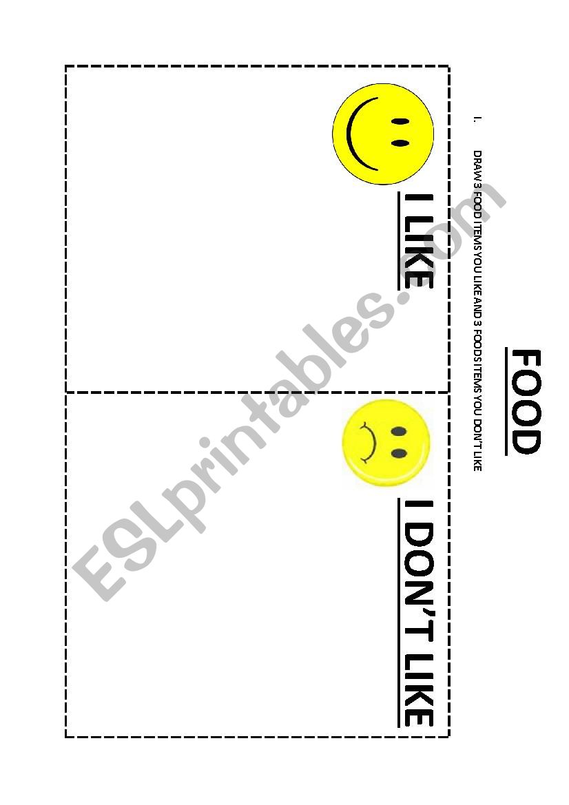 I like and I don´t like - ESL worksheet by María Calderon