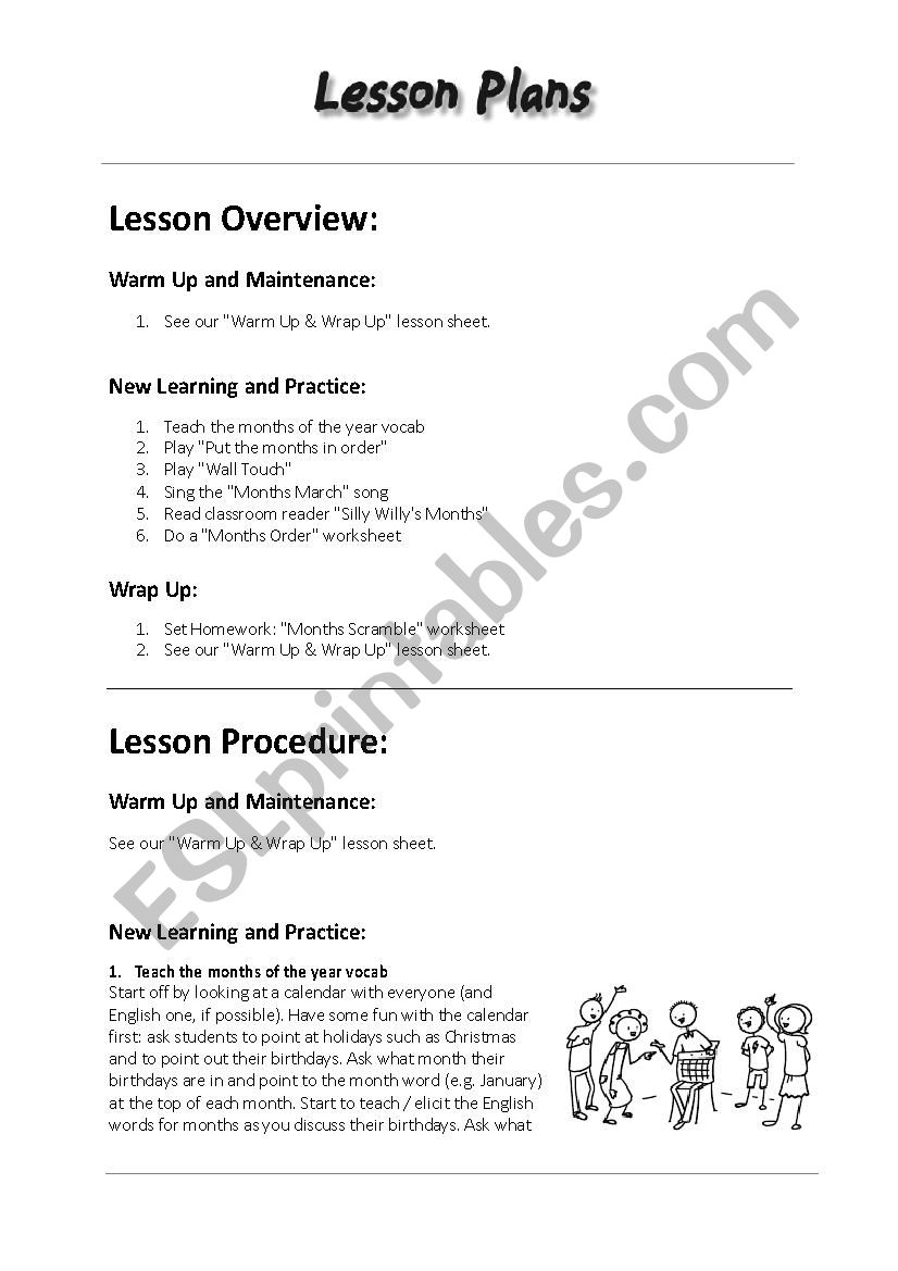 Lesson: Months Of The Year ESL Worksheet By Thanatosdead, 44% OFF