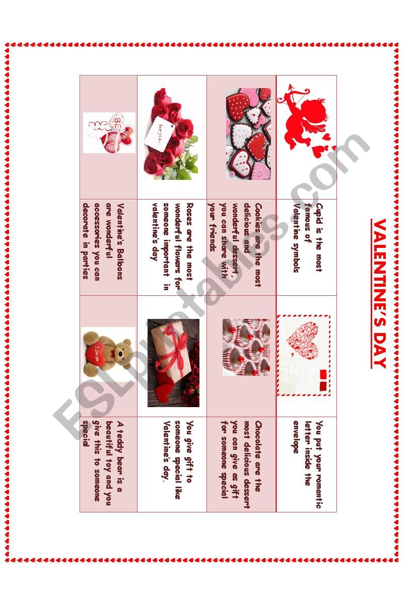 Valentine´s Day - ESL worksheet by Teacher Emilia