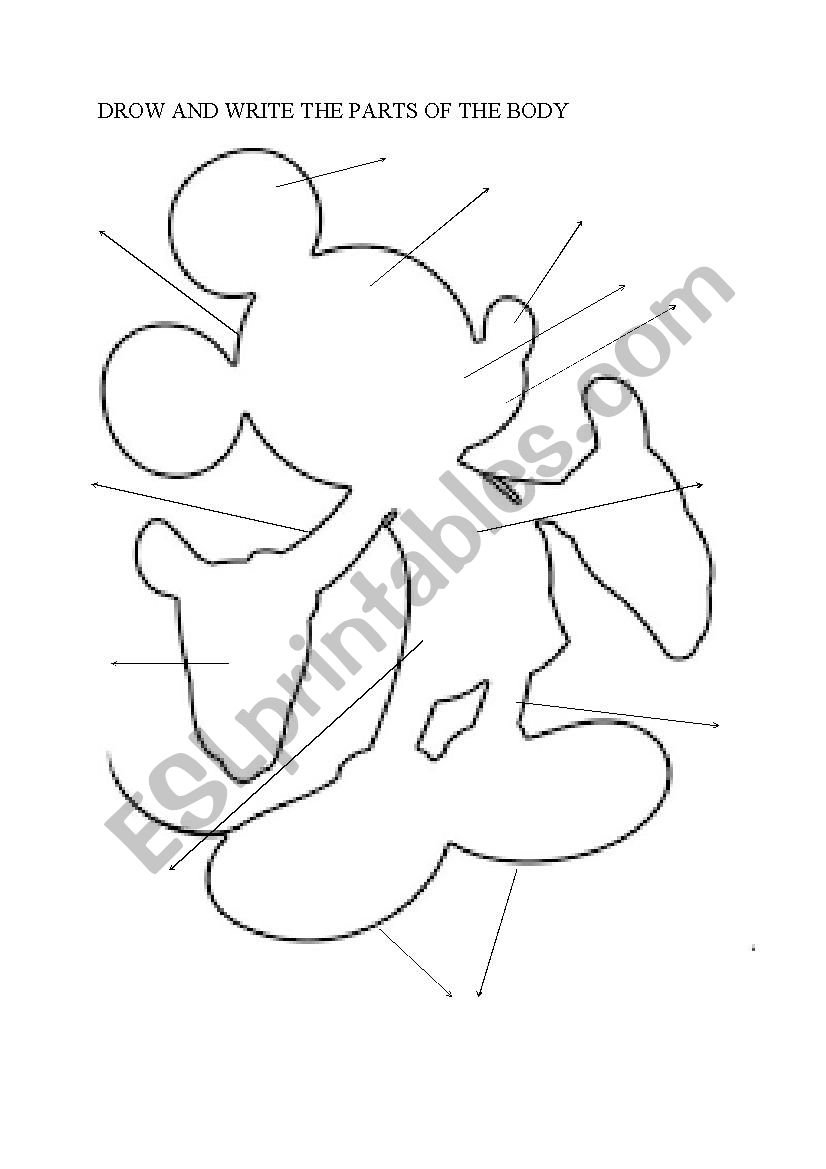 Mickey Mouse Body Parts Template