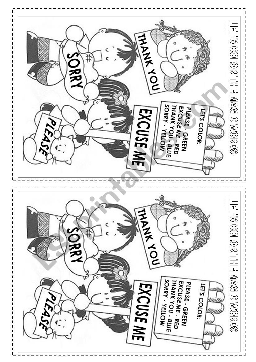Magic Words ESL Worksheet By Rose Alpha