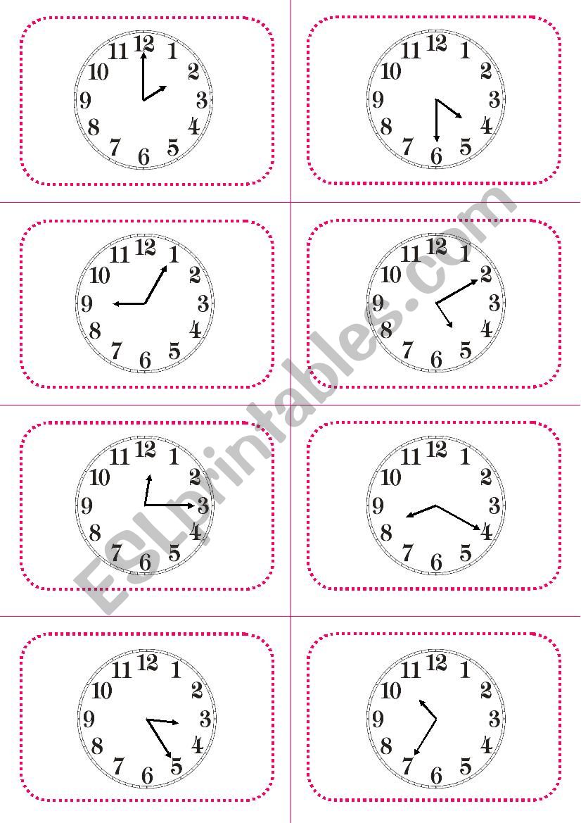 What´s the time? - printable revision flipbook - ESL worksheet by maarket.h