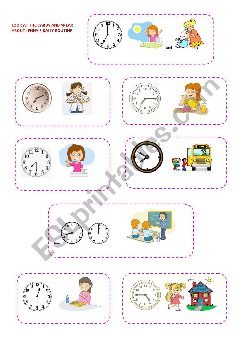 JENNY´S ROUTINE - ESL worksheet by catyli