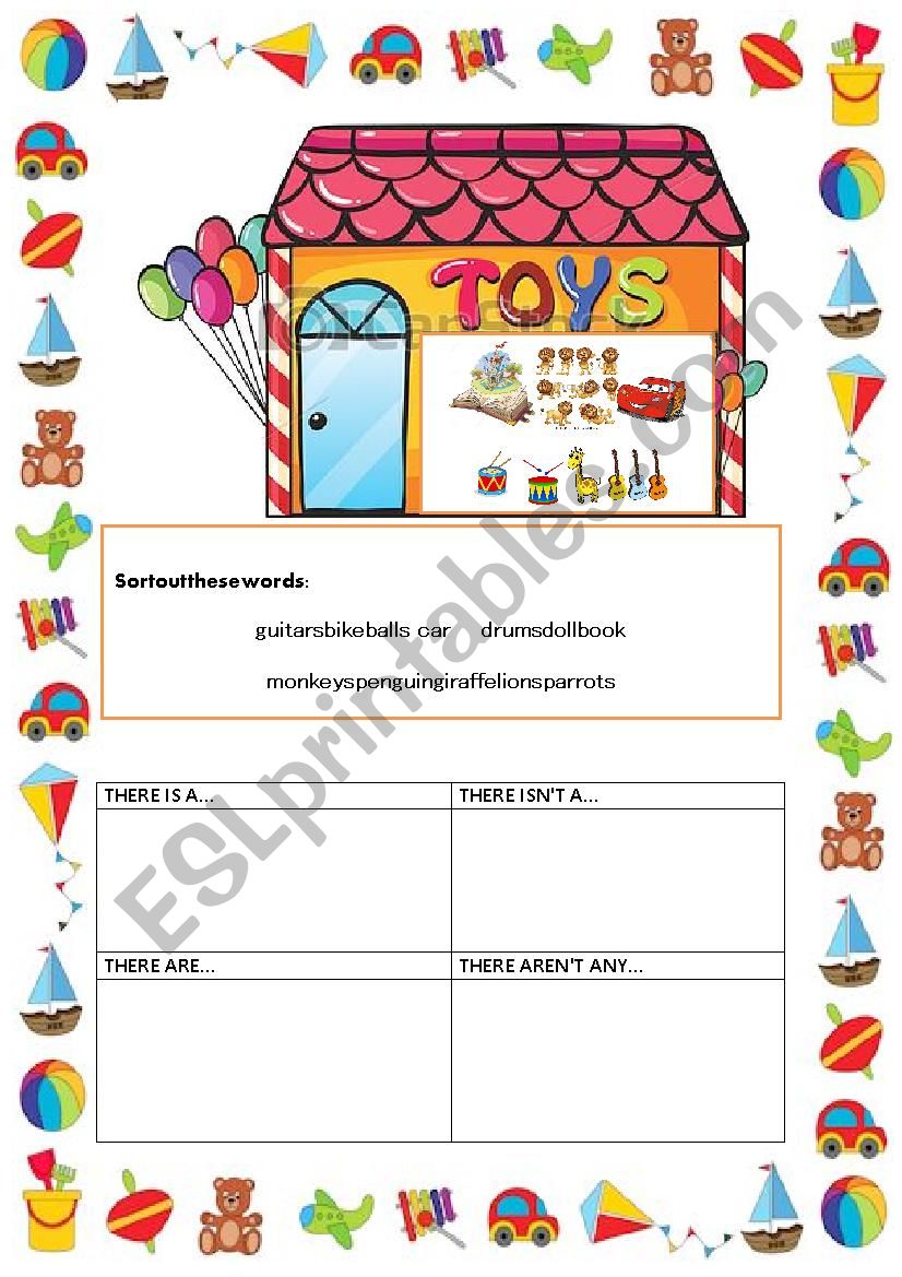 There is, there are, there isn´t, there aren´t - ESL worksheet by lavica82