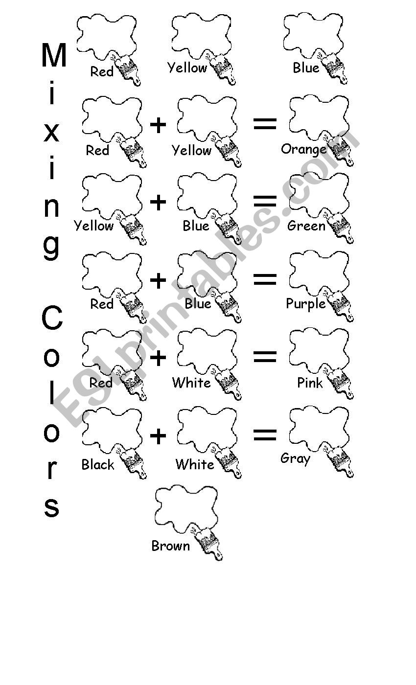 Mixing Colors - ESL worksheet by teachernara Mixing Colors - ESL worksheet by teachernara