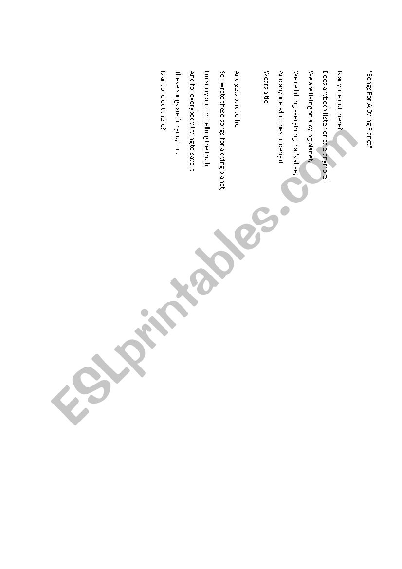 mother`s earth - ESL worksheet by facha