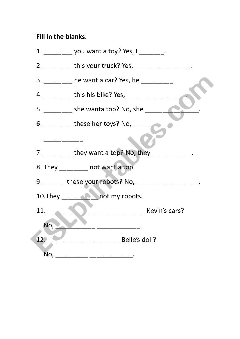 Do, does, Is, Are, don´t. doesn´t - ESL worksheet by iluvkillua