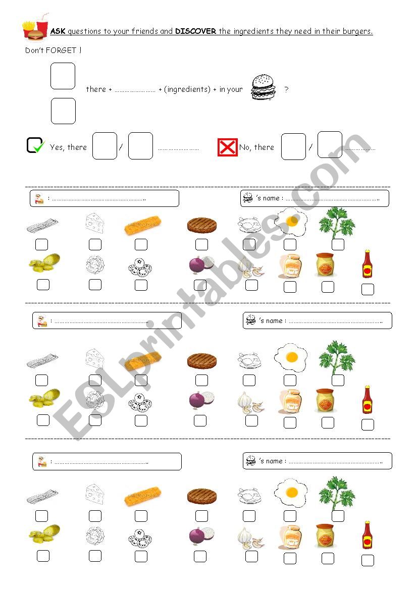 What´s in your burger ? - ESL worksheet by PierrePaq