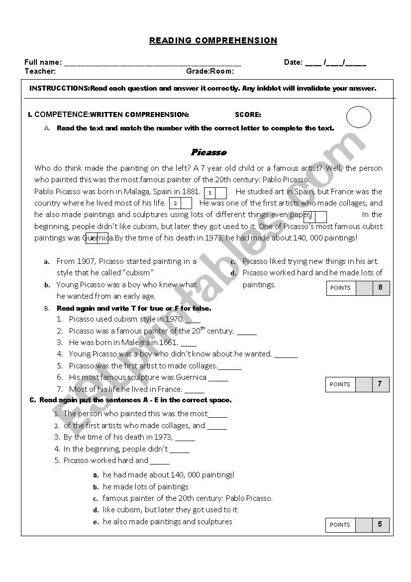 32 Simple Past Reading Comprehension Worksheets Background Reading
