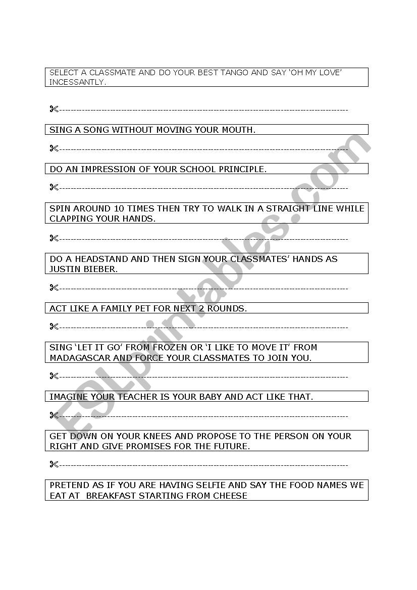 Love Dare Worksheet