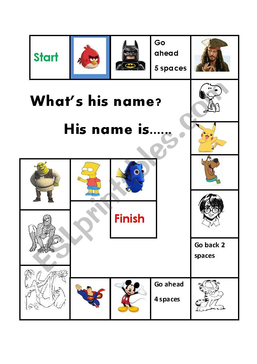 "What´s his name game?" - ESL worksheet by Levandin