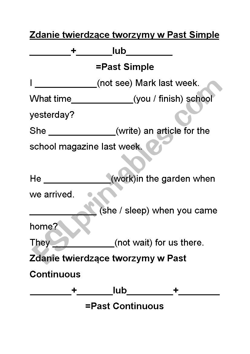 Past simple vs continuous - ESL worksheet by izelek